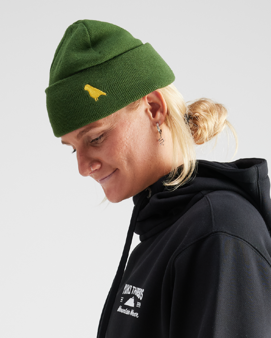 BIRD BEANIE DARK ARMY GREEN – Yuki Threads